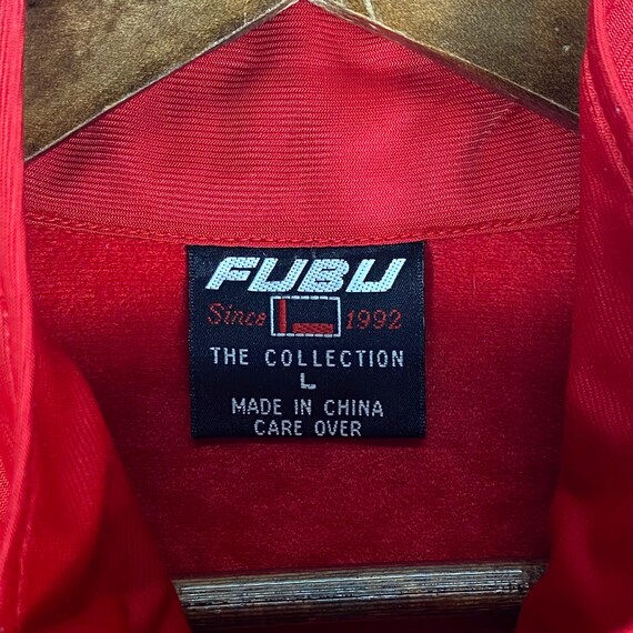 Vintage FUBU Full Zip Sweater Big Logo Embroidery Hip… - Gem