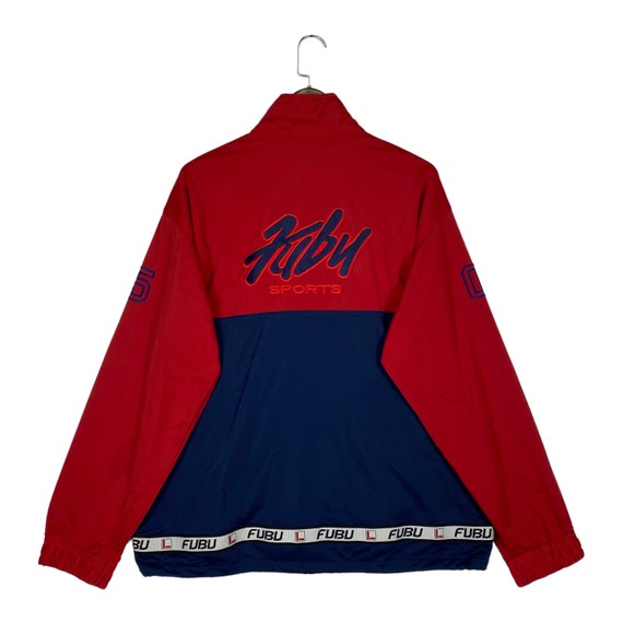 Vintage FUBU Full Zip Sweater Big Logo Embroidery Hip… - Gem