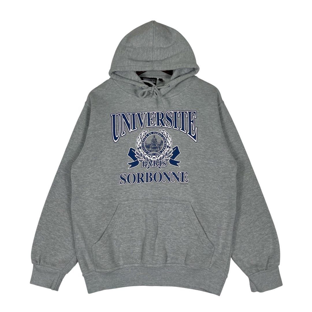 Vintage Universite Paris Sorbonne Hoodie Sweater Grey Big Logo Pullover ... Vintage Universite Paris Sorbonne Hoodie Sweater Grey Big Logo Pullover ...