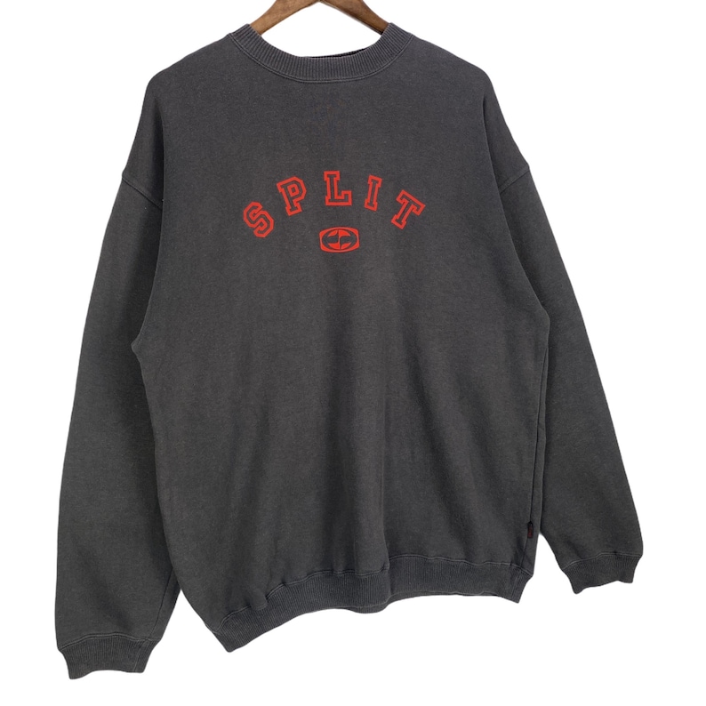 Vintage Split Skateboard Sweatshirt Crewneck Spellout Big Logo Made in ...