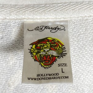 Vintage Ed Hardy by Christian Audigier Hoodie Zip up Sweater White ...