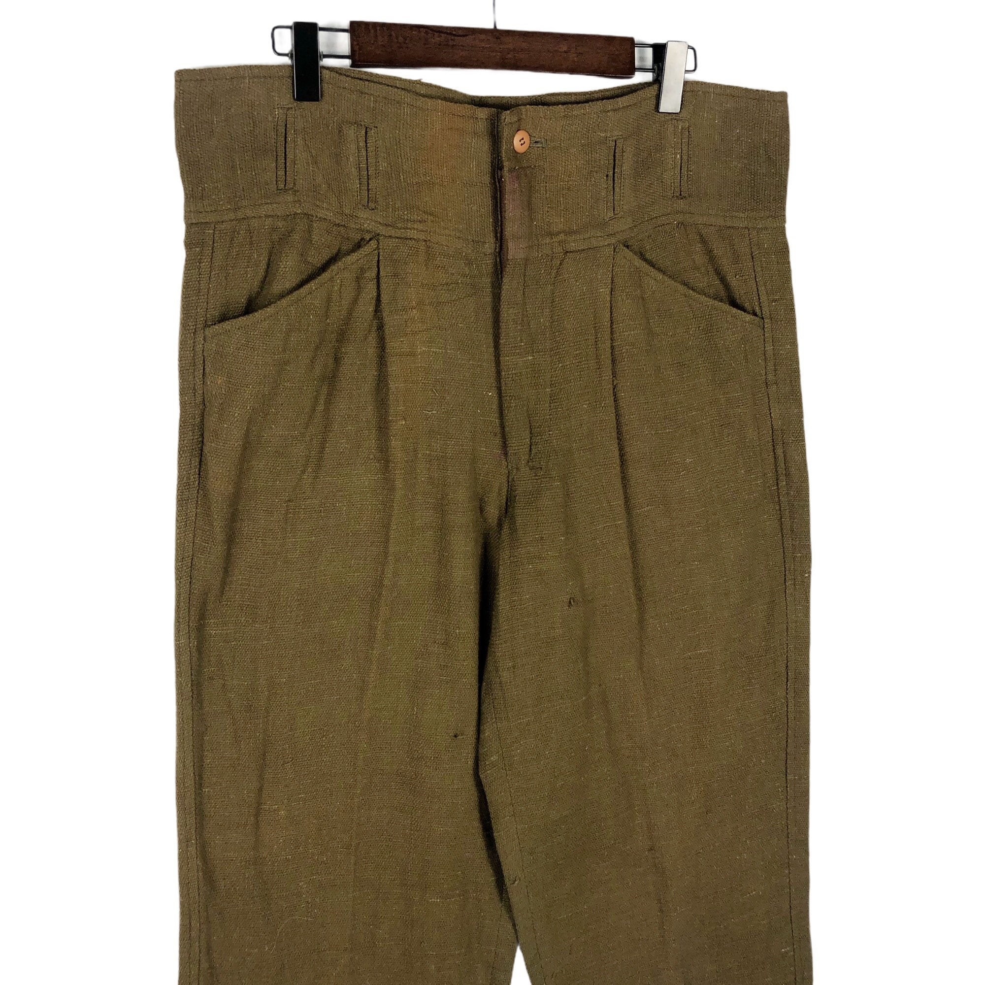 Vintage 80s Issey Miyake Trousers Pants Gabardine Burlap Brown Trouser ...