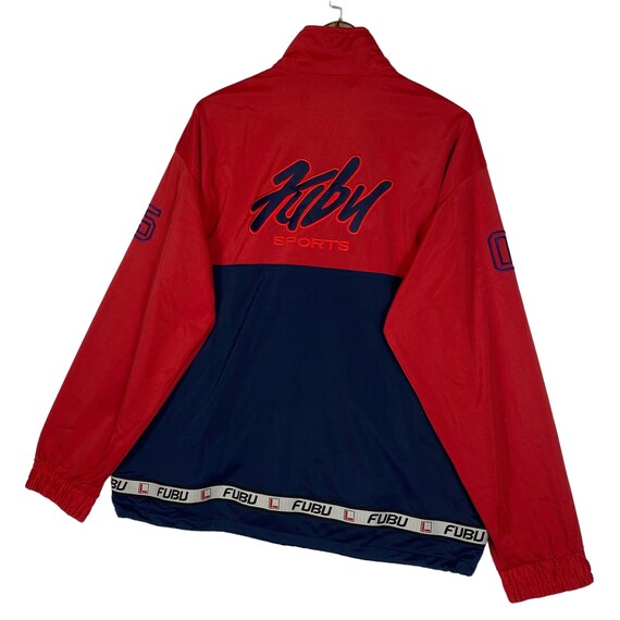 Vintage FUBU Full Zip Sweater Big Logo Embroidery Hip… - Gem