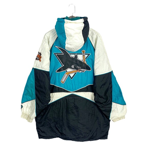 Vintage San Jose Sharks Logo Athletic Jacket Hooded Logo NHL Men’s Size ...