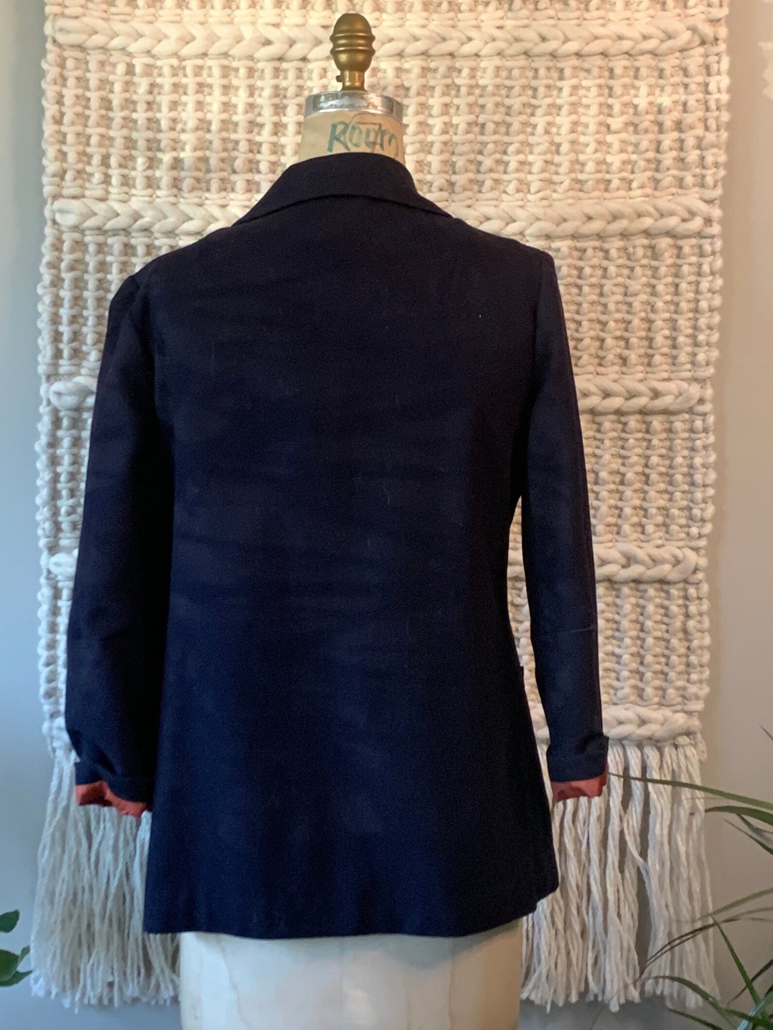 Navy Wool Blazer With Nautical Buttons - Etsy UK