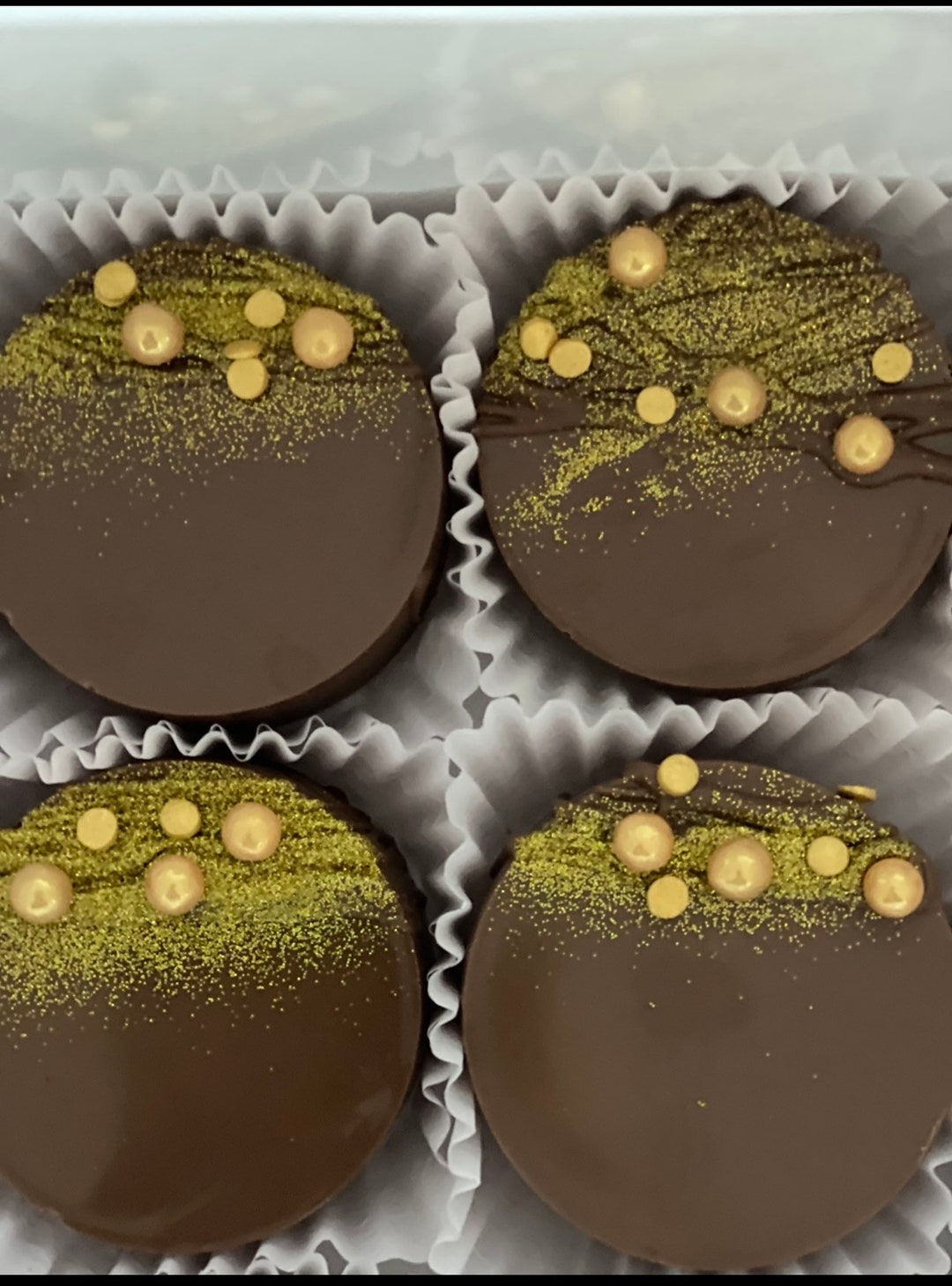 Chocolate Covered Oreo Party Favor Black/gold - Etsy