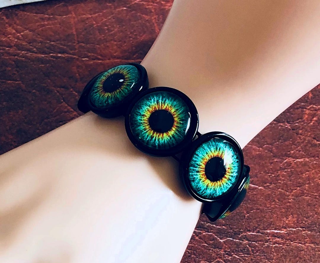 Glass Eyeball Stretch Bracelet: Hazel Eye Jewelry - Etsy