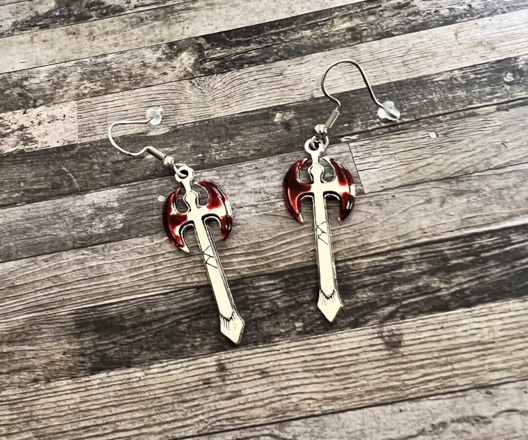 Medieval Earrings, Axe Earrings, Battle Axe Earrings, Executioner Axe ...