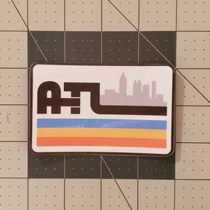 Atlanta Vinyl Sticker. Atlanta Skyline Sticker. ATL Souvenir. Georgia ...