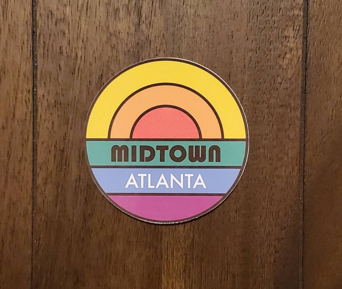 Pride Rainbow Sticker. Midtown Atlanta Sticker. Pride Midtown Atlanta ...