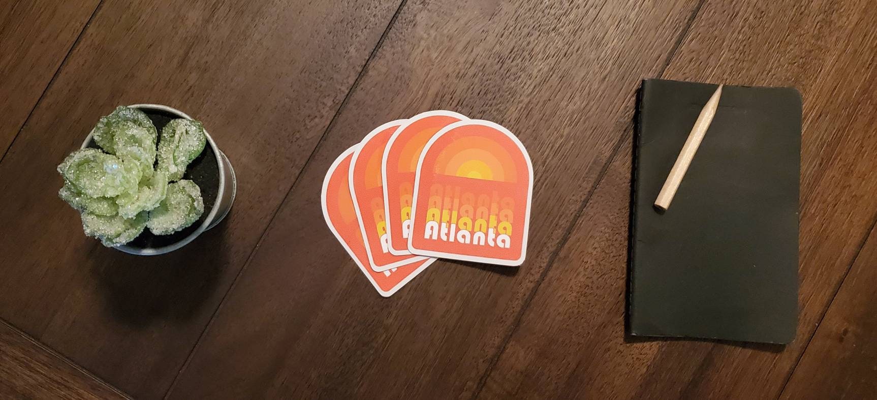 Atlanta Stickers. Retro Atlanta Vinyl Sticker. ATL Sticker. | Etsy