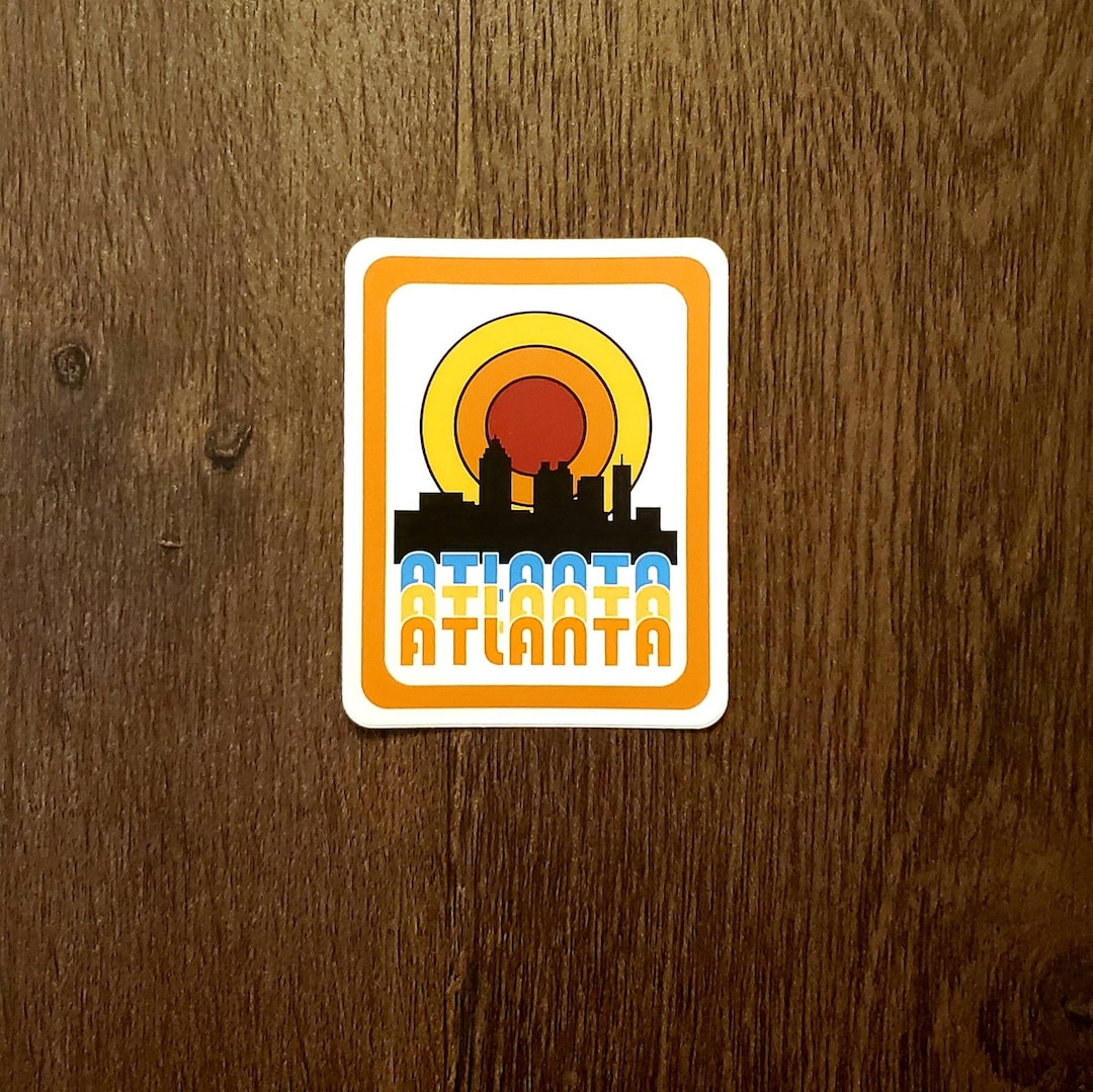 Atlanta Stickers. Skyline Vinyl Sticker. Atlanta, Ga Skyline Sticker ...