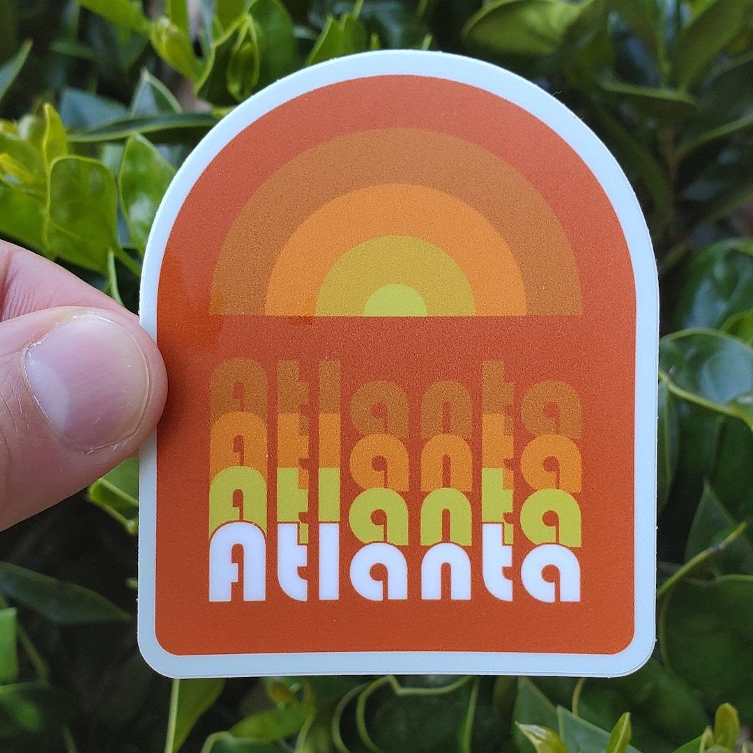 Atlanta Stickers. Retro Atlanta Vinyl Sticker. ATL Sticker. ATL ...