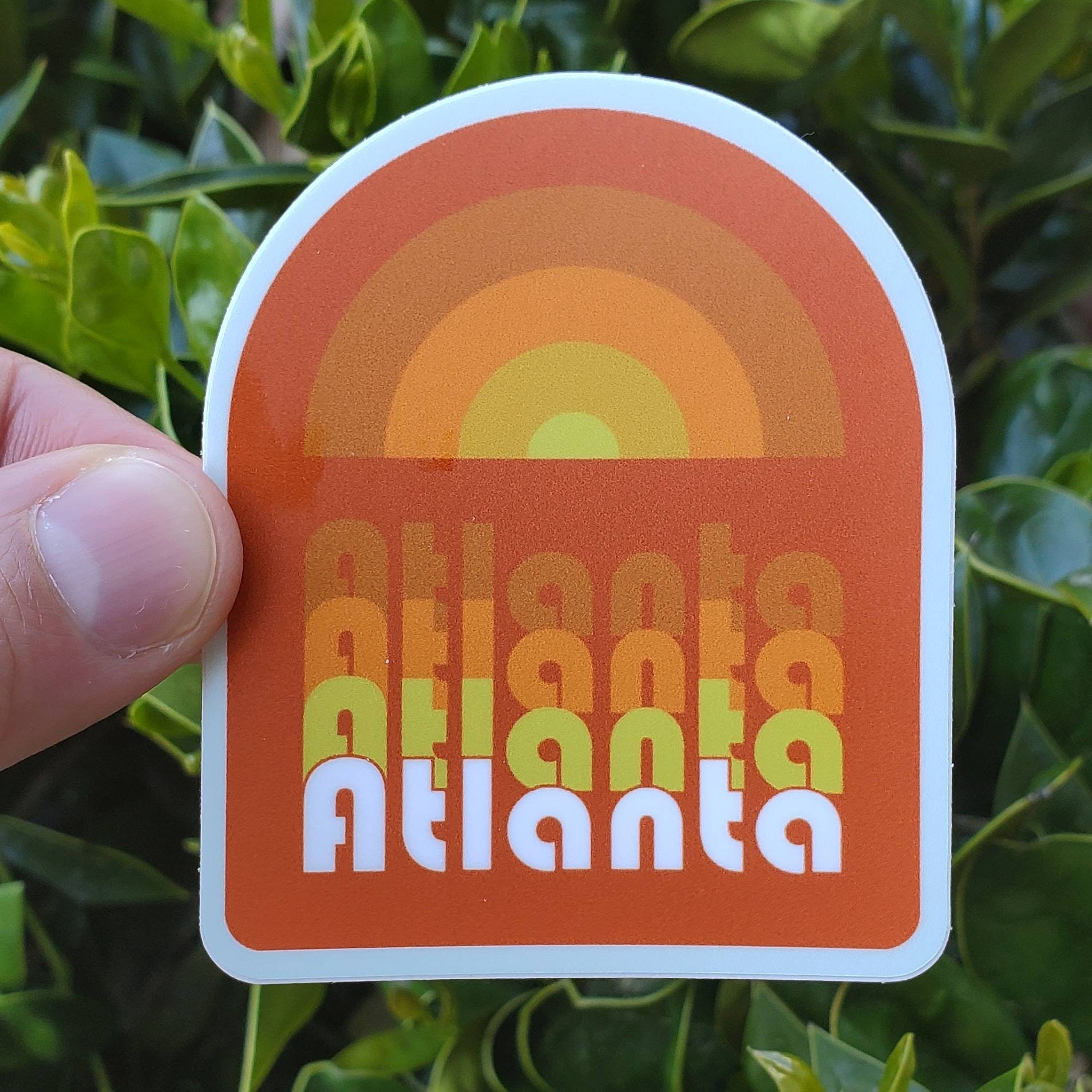 Atlanta Stickers. Retro Atlanta Vinyl Sticker. ATL Sticker. | Etsy