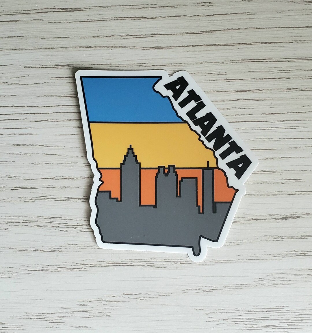 ATL Marta Stateline Sticker. Atlanta Sticker. Atlanta Skyline Sticker ...