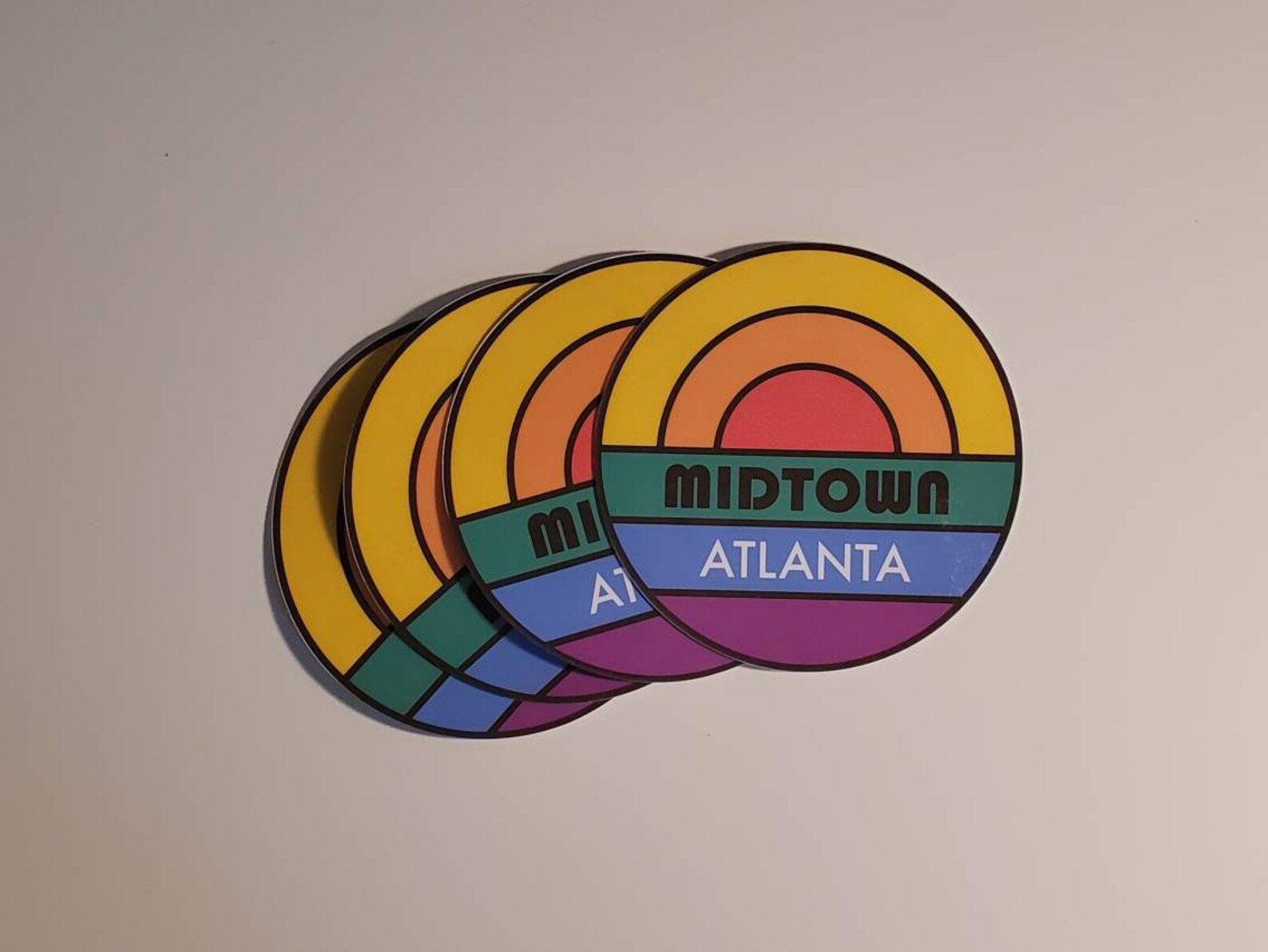 Pride Rainbow Sticker. Midtown Atlanta Sticker. Pride Midtown - Etsy