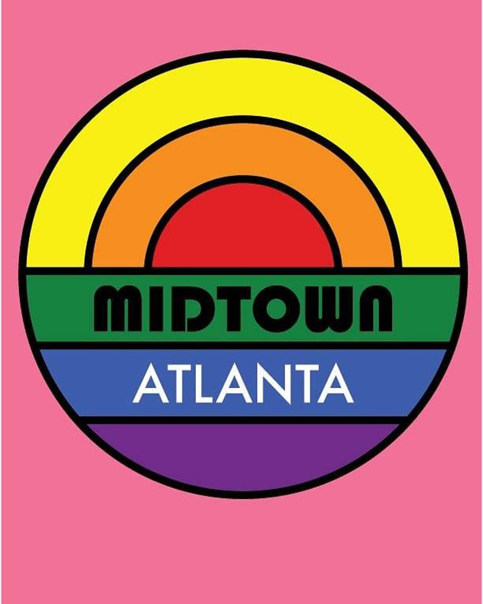 Pride Rainbow Sticker. Midtown Atlanta Sticker. Pride Midtown Atlanta ...