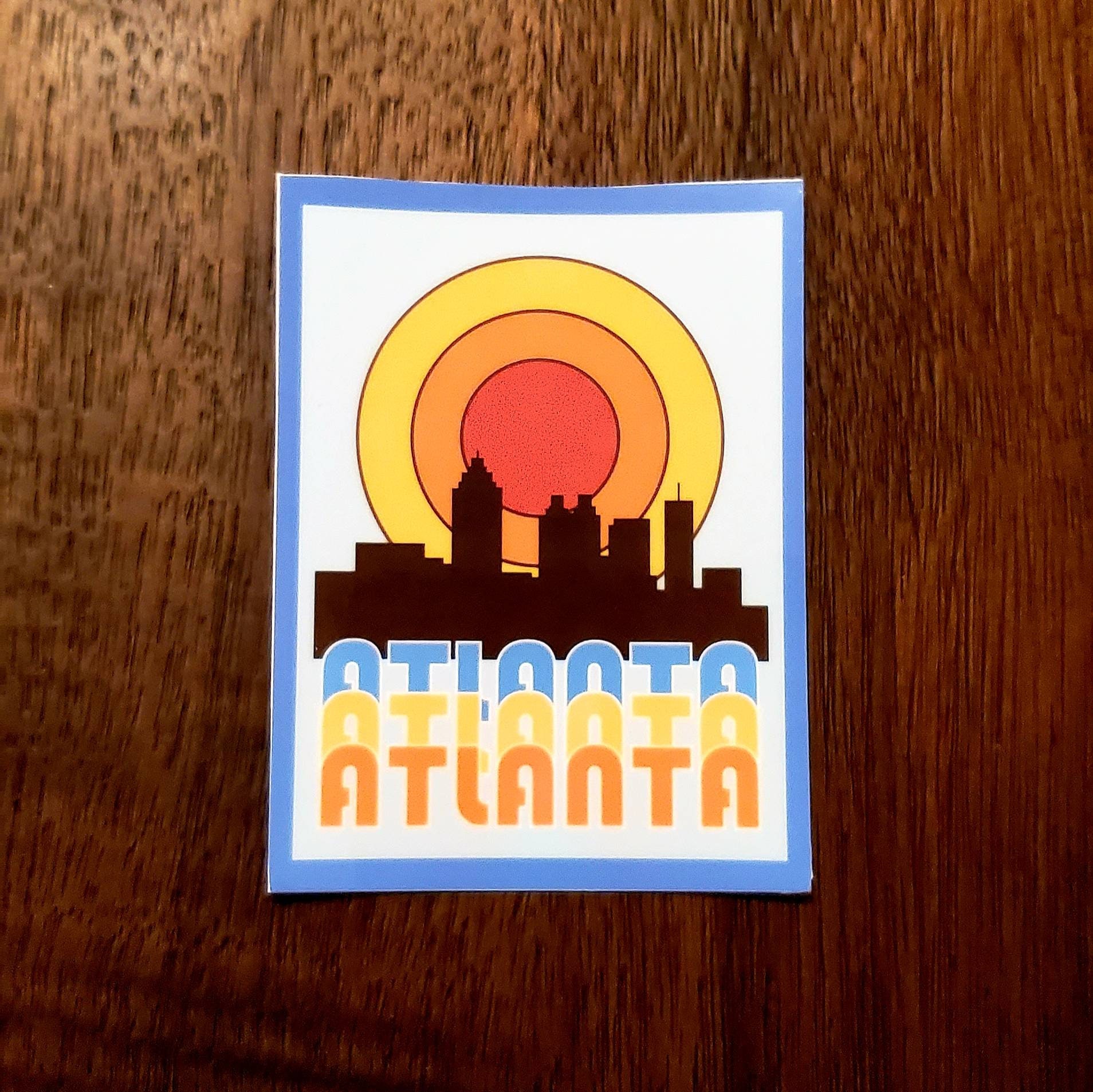 Atlanta Stickers. Skyline Vinyl Sticker. Atlanta, Ga Skyline Sticker ...
