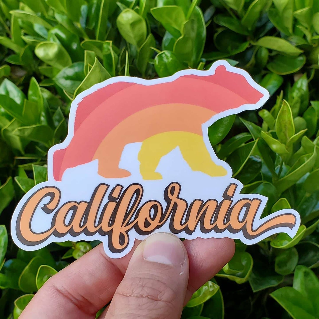 California Sticker. California Bear Sticker. Retro California Sticker ...