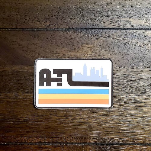 Atlanta Vinyl Sticker. Atlanta Skyline Sticker. ATL Souvenir. | Etsy