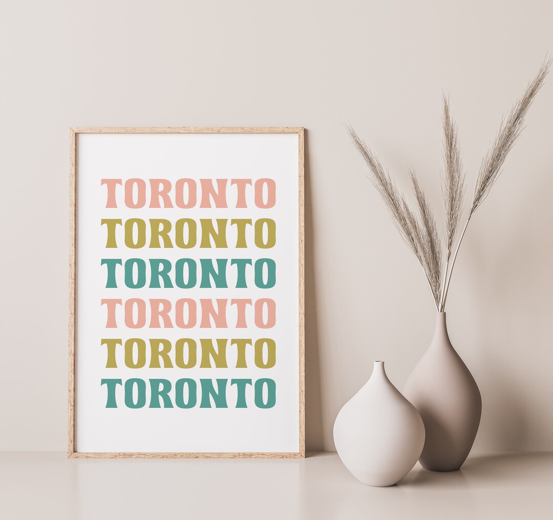 Toronto City Printable, City Quote Print, City Wall Art, Colourful Wall ...