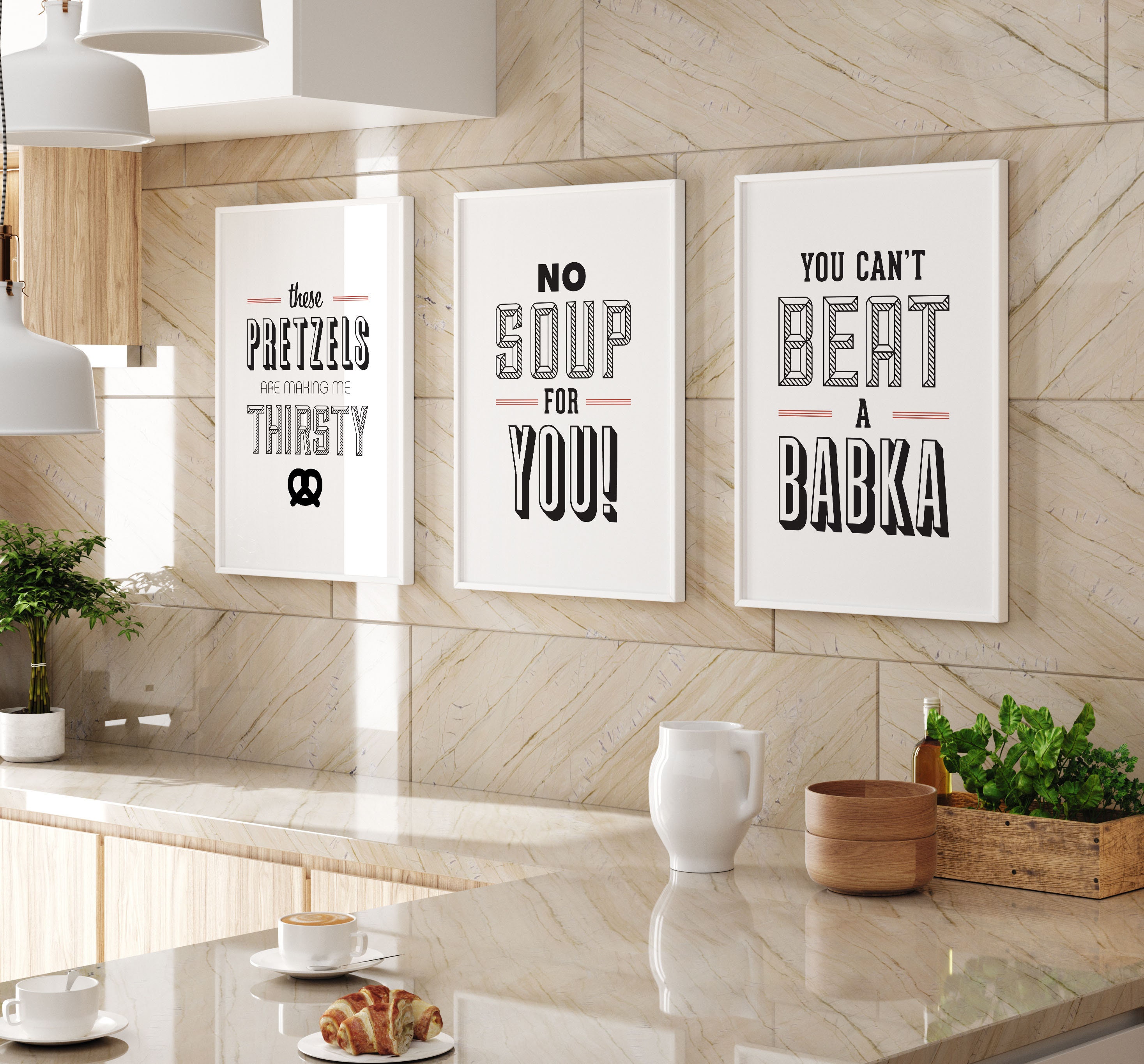 Wall Prints Set of 3 Seinfeld Soup Print Food Print Bundle - Etsy
