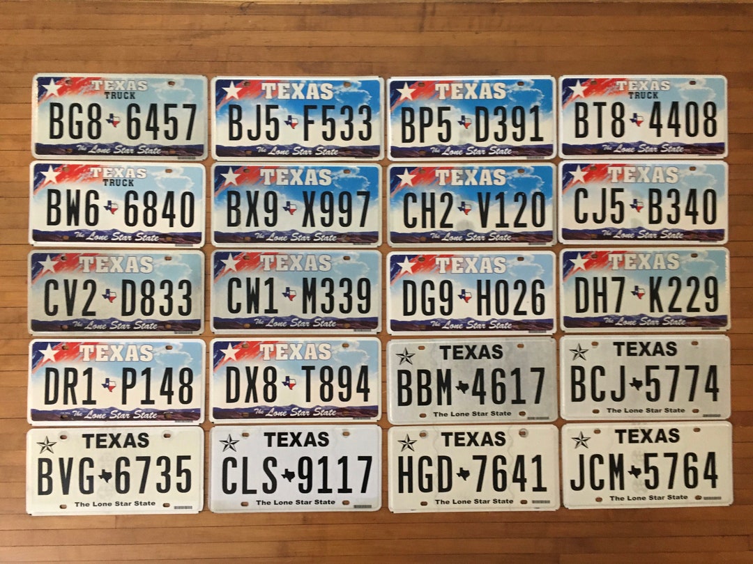 Expired License Plates From Texas Lot of 20 BG8 - Etsy