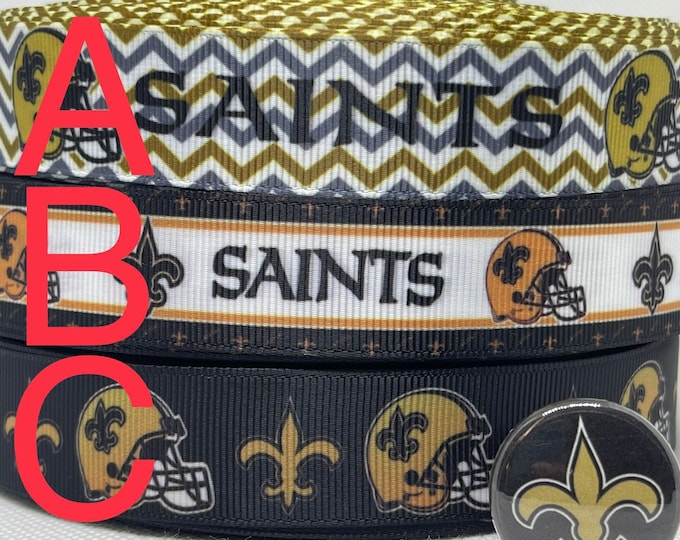 2.5 Gold Football Scene Ribbon RGC115586 - Etsy