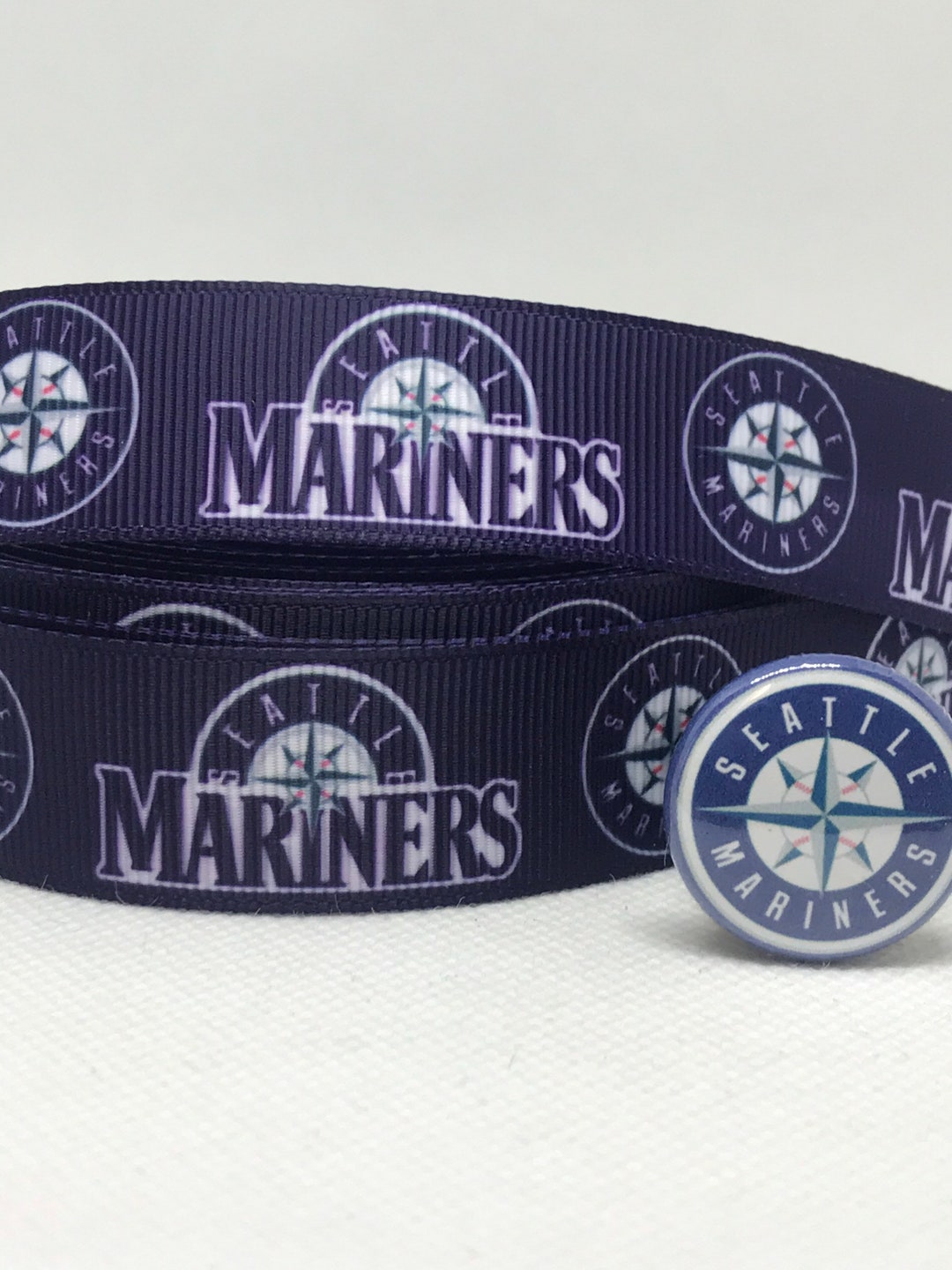 SEATTLE MARINERS Inspired 7/8 Grosgrain Ribbon And/or Coordinating 1 ...