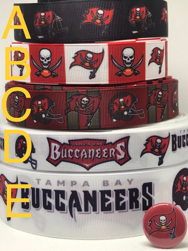 Tampa Bay Buccaneers inspired grosgrain ribbon and/or | Etsy
