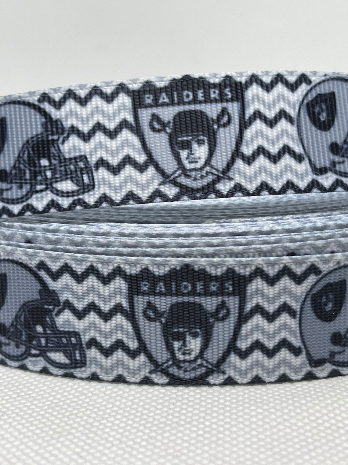 LAS VEGAS RAIDERS Inspired 7/8" & 1.5" Grosgrain Ribbon And/or ...