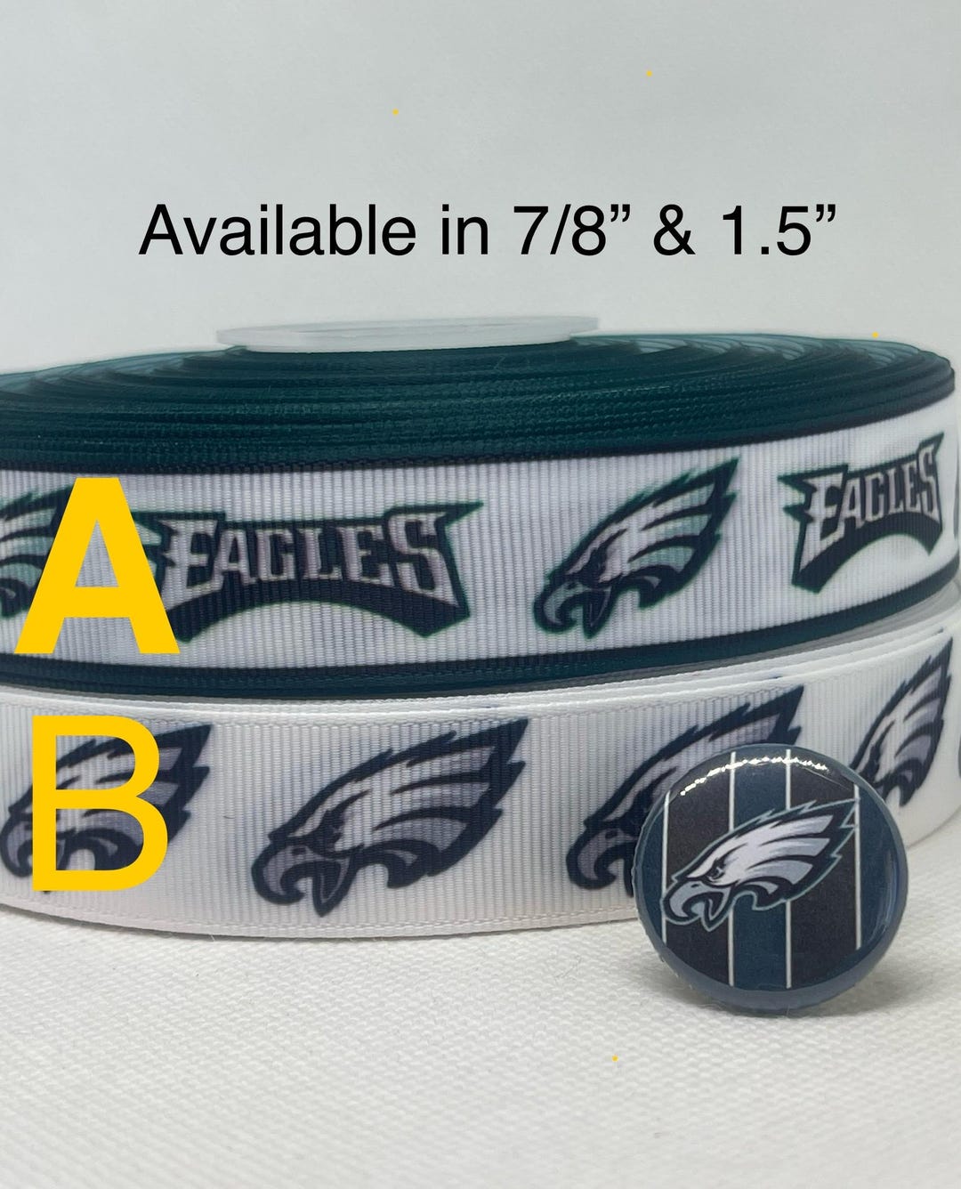 PHILADELPHIA EAGLES Inspired Grosgrain Ribbon And/or Coordinating 1 ...