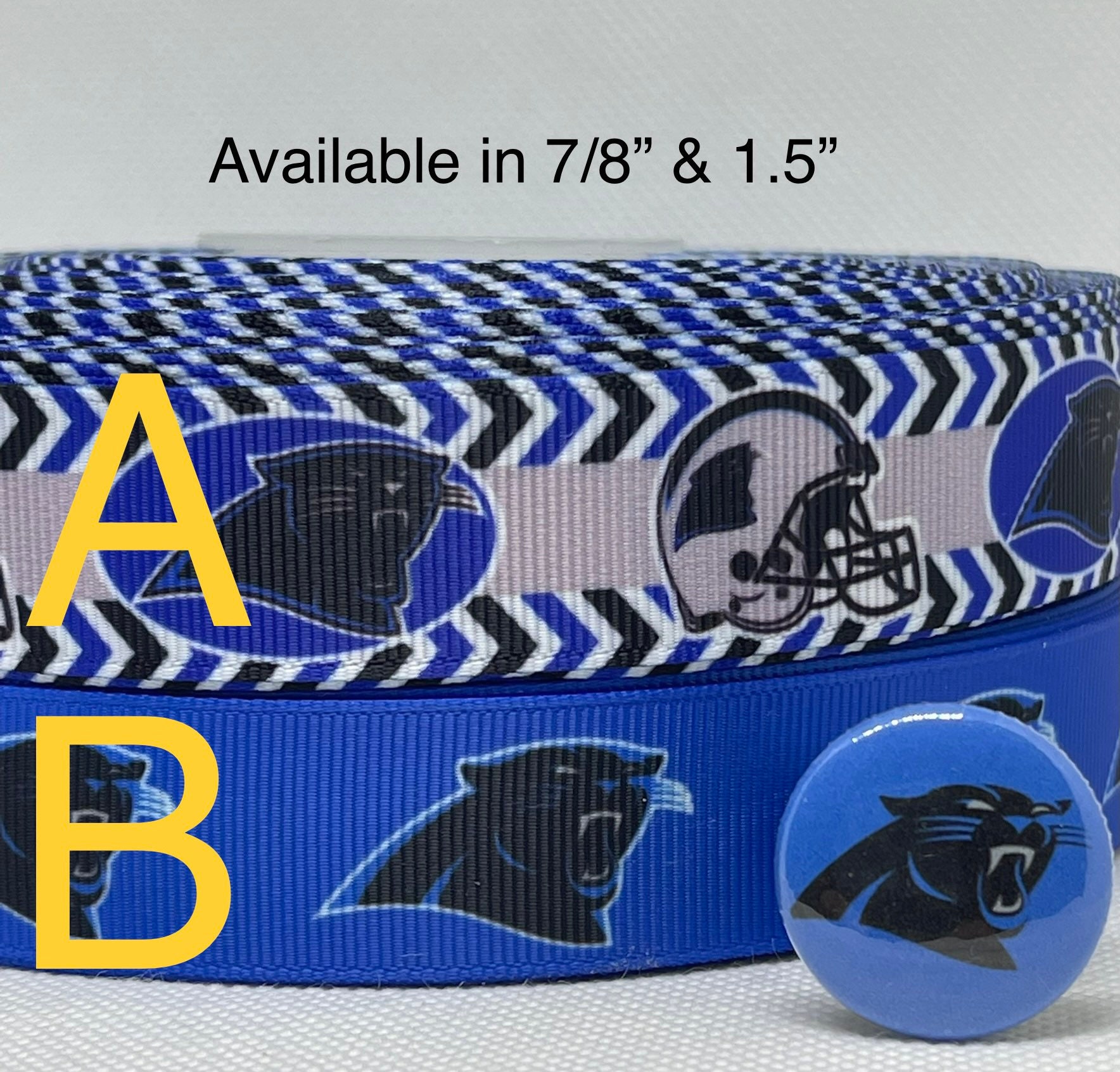 Carolina Panthers Inspired Grosgrain Ribbon And/or - Etsy