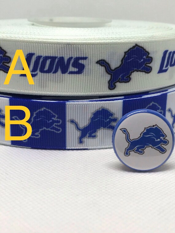 DETROIT LIONS inspired grosgrain ribbon and/or coordinating | Etsy