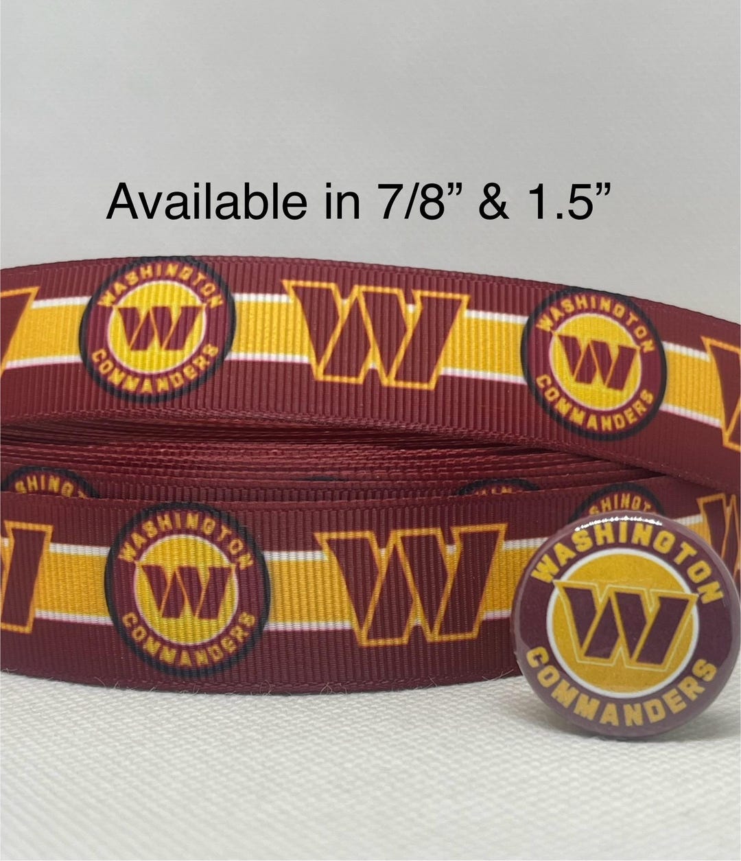 Washington Commanders Grosgrain Ribbon or Flatback - Hair Bow Crafts - Etsy