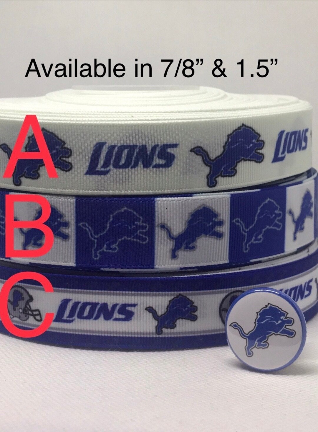 DETROIT LIONS Inspired Grosgrain Ribbon And/or Coordinating 1 ...