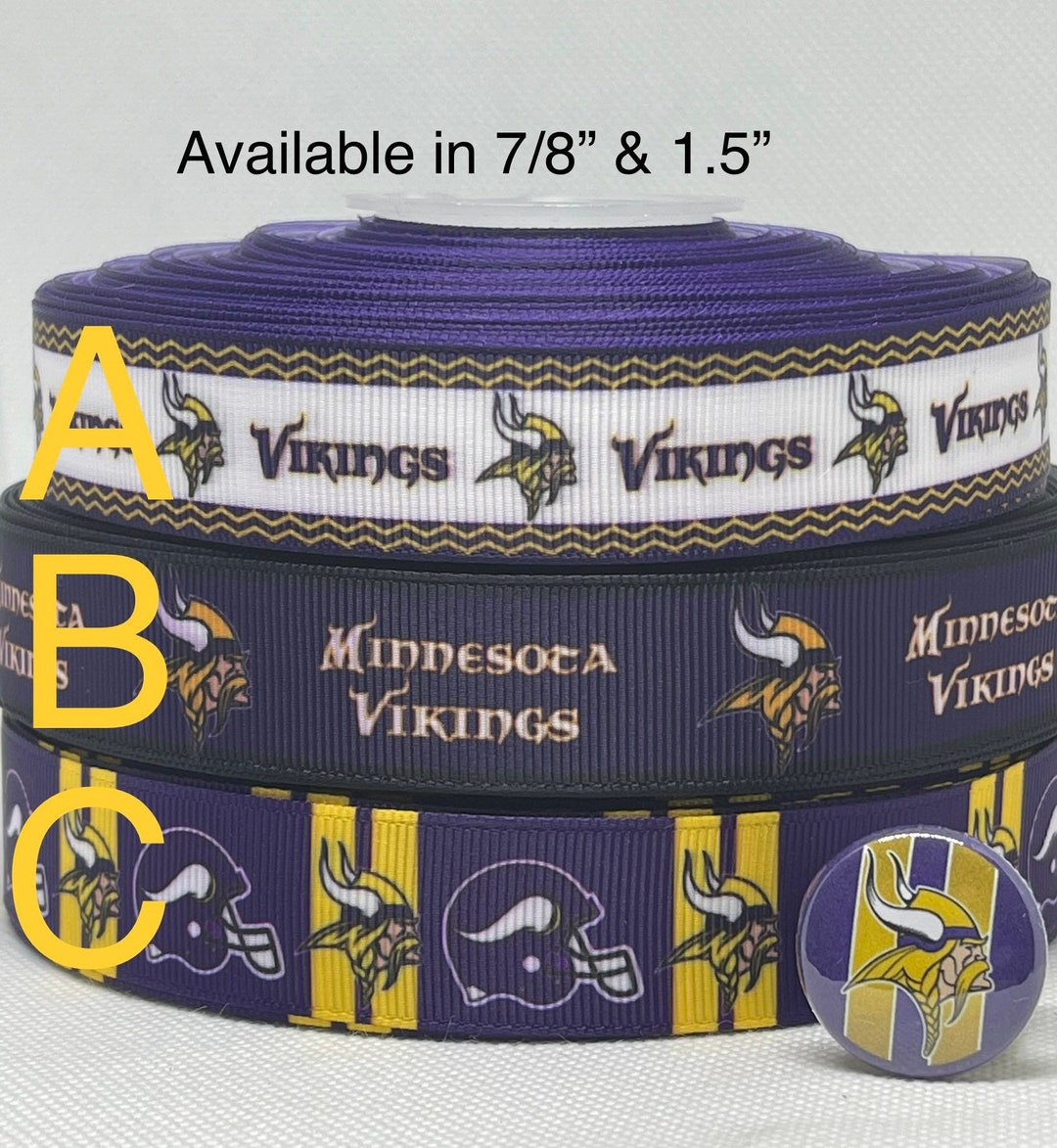 MINNESOTA VIKINGS Inspired Grosgrain Ribbon And/or Coordinating 1 ...