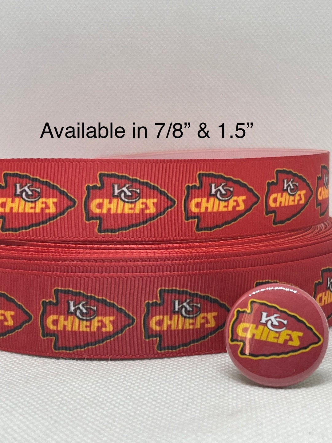 Kansas City Chiefs Inspired Grosgrain Ribbon And/or Coordinating 1 ...