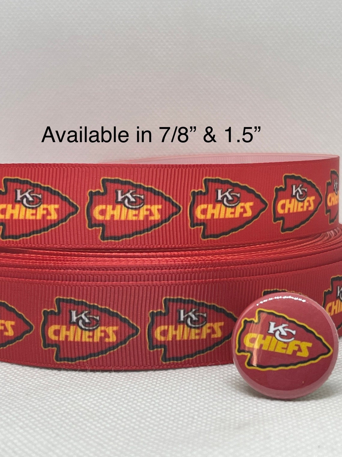 Kansas City Chiefs Inspired Grosgrain Ribbon And/or Coordinating 1 ...