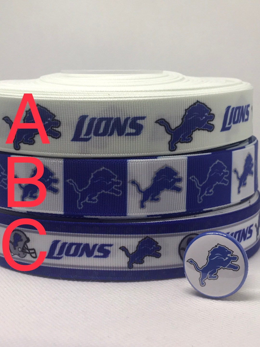 DETROIT LIONS Inspired Grosgrain Ribbon And/or Coordinating - Etsy
