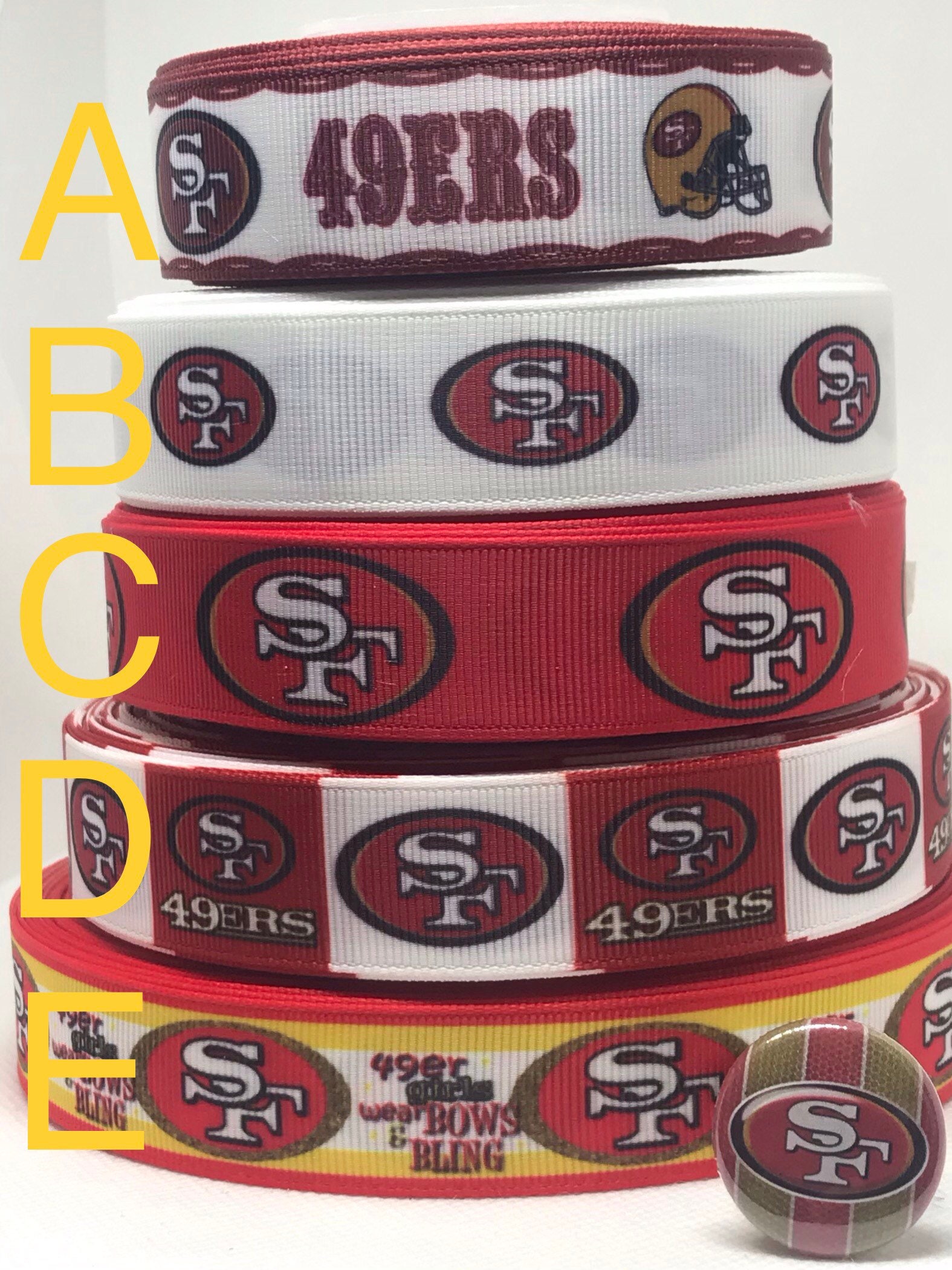 SAN FRANCISCO 49ERS inspired grosgrain ribbon and/or | Etsy
