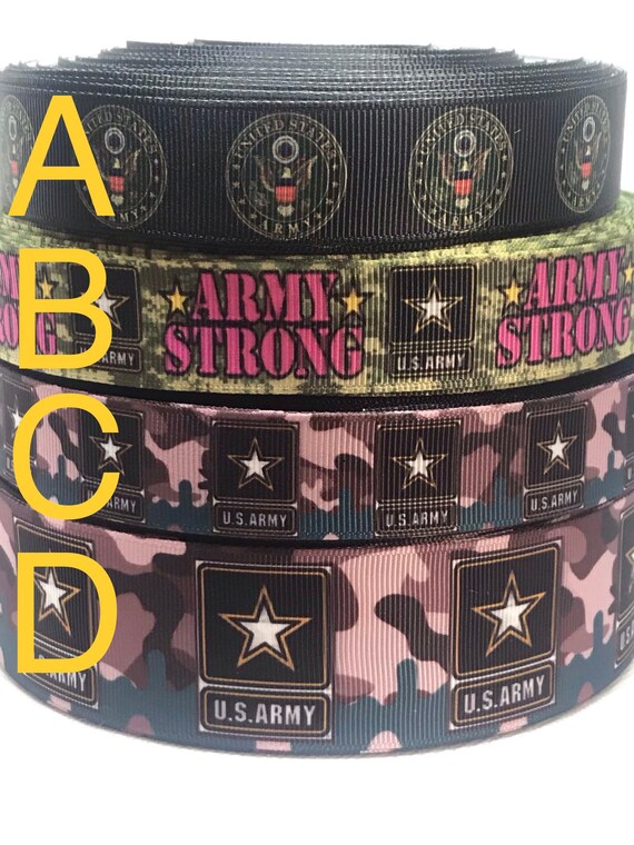 US ARMY inspired grosgrain ribbon and/or coordinating 1 | Etsy