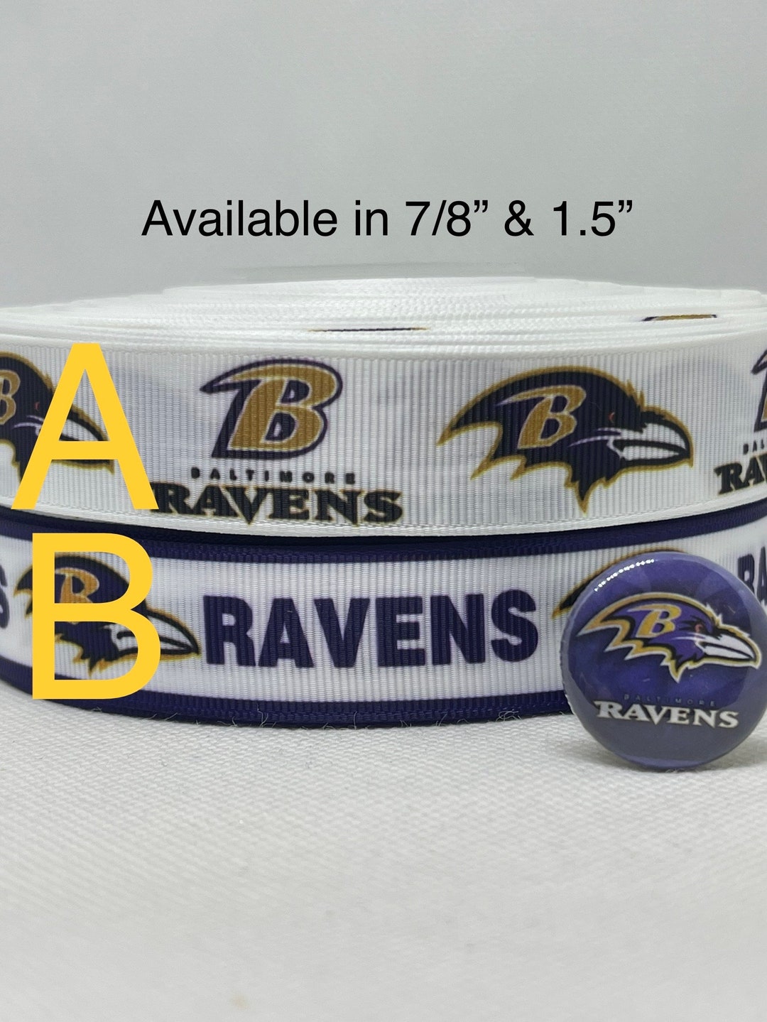 Baltimore Ravens Inspired Grosgrain Ribbon And/or Coordinating 1 ...