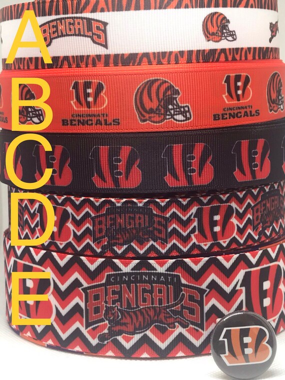 Cincinnati Bengals inspired grosgrain ribbon and/or | Etsy
