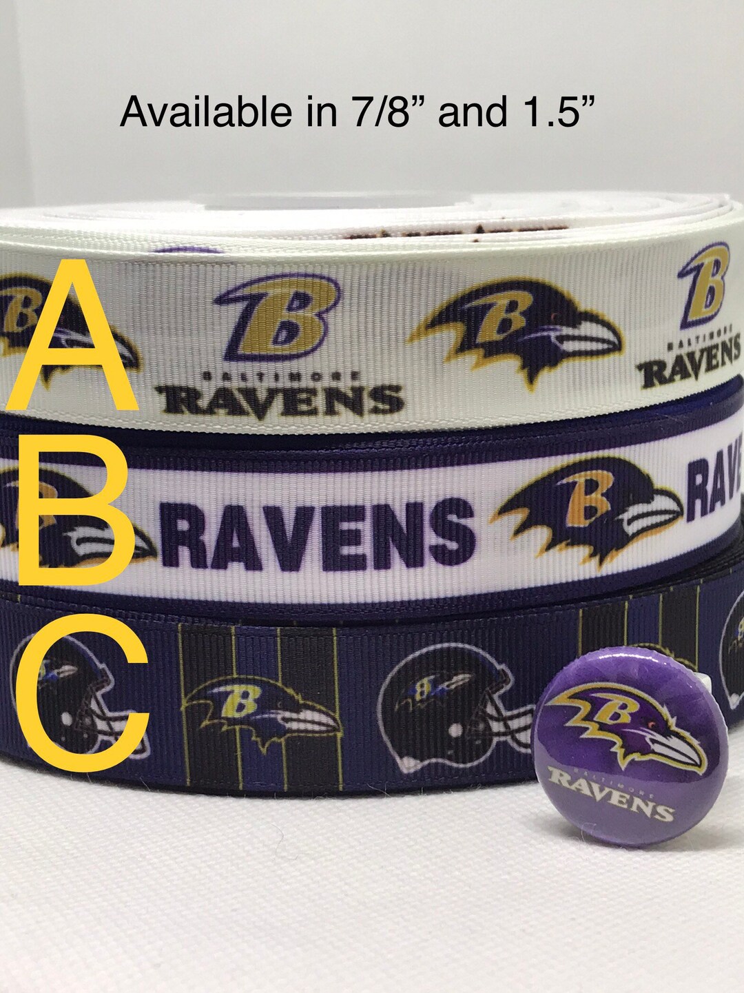 Baltimore Ravens Inspired Grosgrain Ribbon And/or Coordinating - Etsy