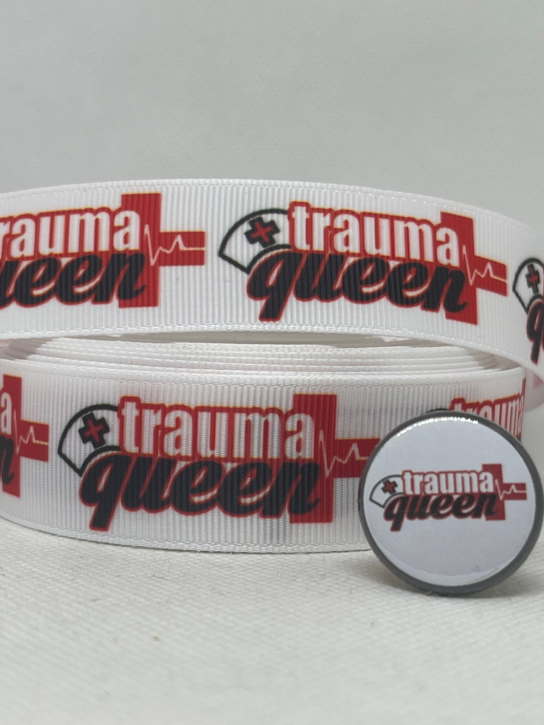 TRAUMA NURSE Inspired Grosgrain Ribbon And/or Coordinating 1" Flatbacks ...