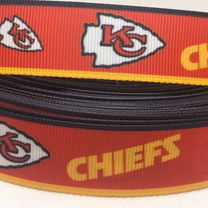 Kansas City Chiefs Inspired 7/8" or 1.5" Grosgrain Ribbon And/or ...