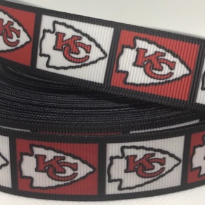 Kansas City Chiefs Inspired 7/8" or 1.5" Grosgrain Ribbon And/or ...