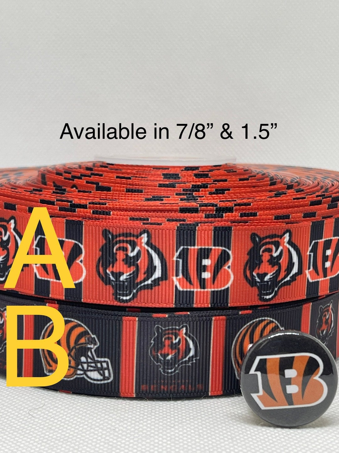 Cincinnati Bengals Inspired Grosgrain Ribbon And/or Coordinating 1 ...