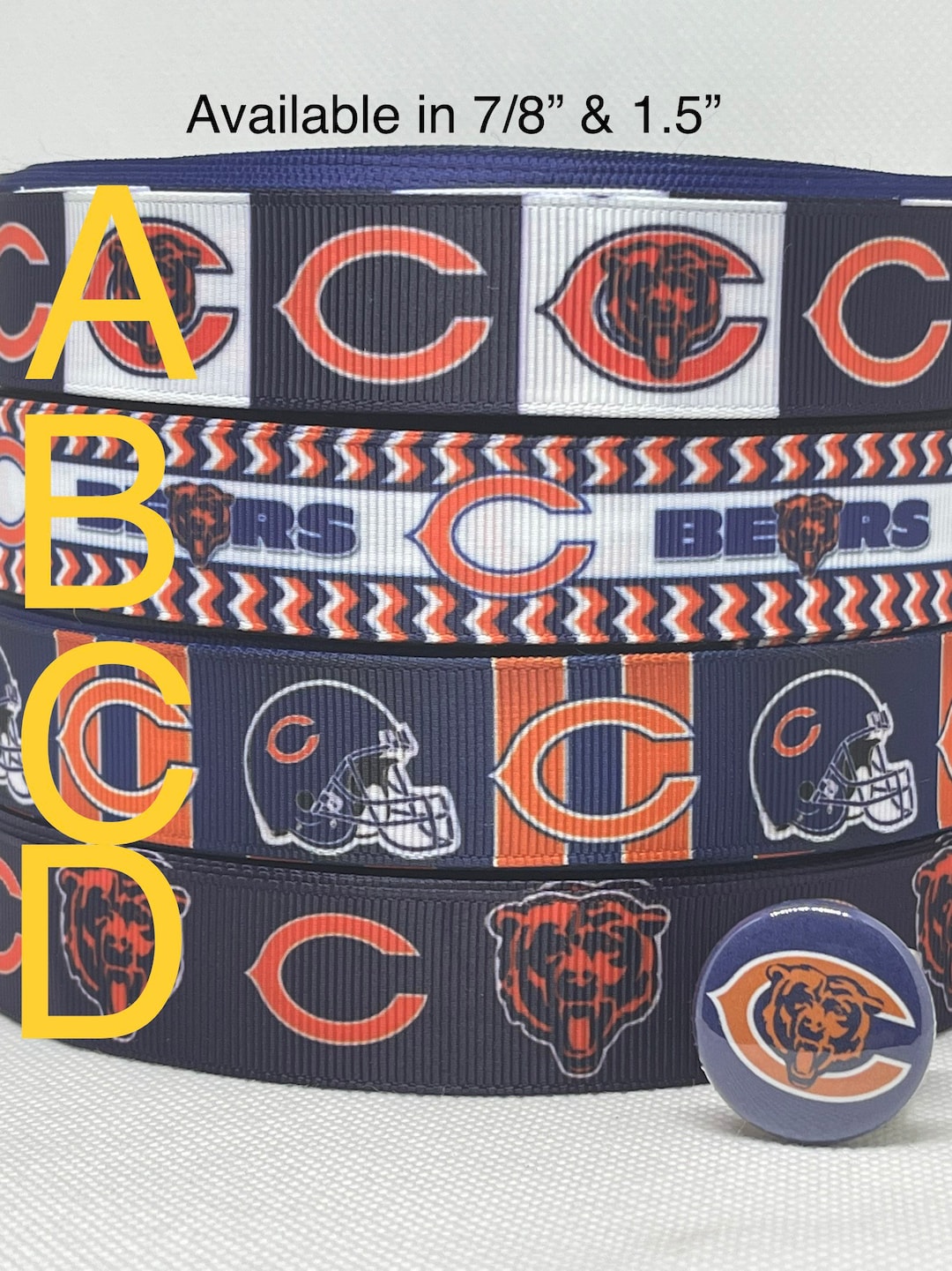 Chicago Bears Inspired Grosgrain Ribbon And/or Coordinating 1 ...